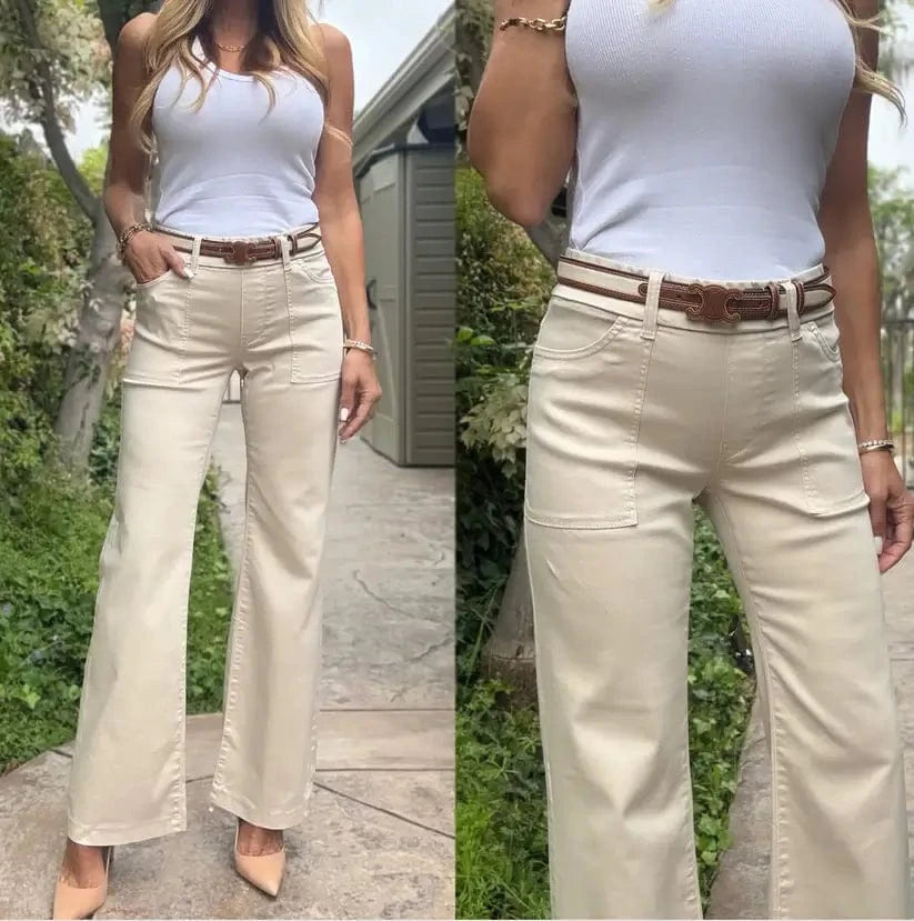 Bevy Flog - Christine Pant in Cream – Basicality