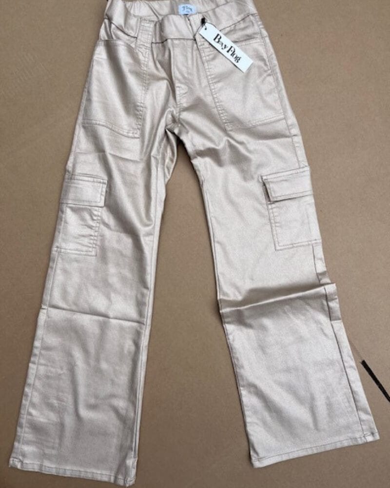 Bevy Flog - Randi Pant in Beige/Gold Pebble – Basicality