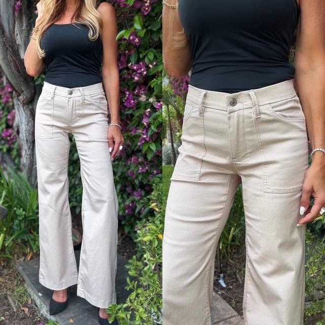 Bevy Flog - Romi Pant in Beige Print – Basicality